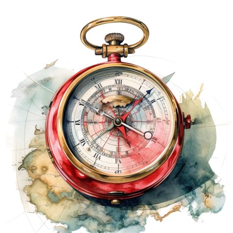 Compass Clipart In Guiding Path Watercolor Collection Detailed Clipart