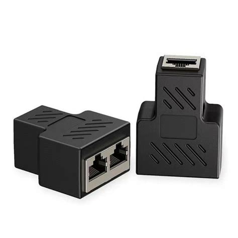 Сетевой разветвитель Rj45 для интернет кабеля Cat6 5e на 2 Rj45 8p8c Ftp Lan комплект из 2 х