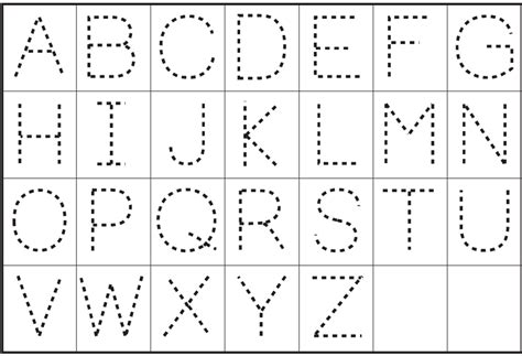 Alphabet Tracing Worksheets Capital Letters