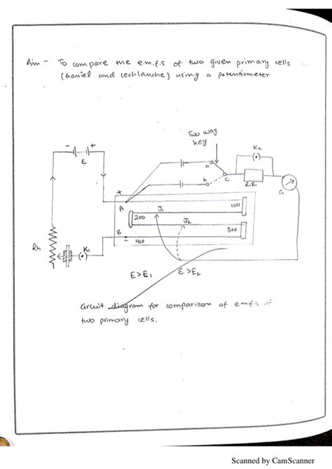 5 To Compare The Emf Of Two Given Primary Cells Using Potentiometer Edbod
