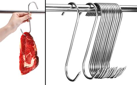 12 Pcs Meat Hooks 5 Inch Butcher Hooks Stainless Steel