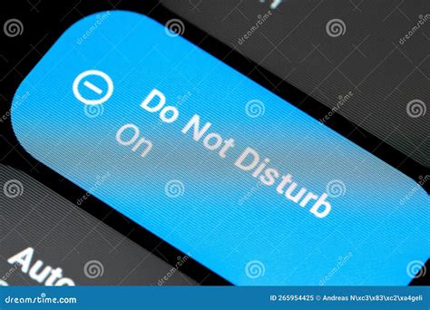 DND Do Not Disturb Mode Enabled On A Smartphone Device Stock Image Image Of Night Telephone