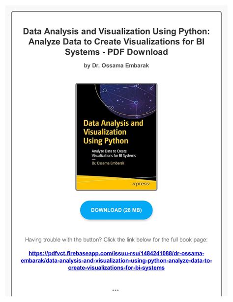 Download Data Analysis And Visualization Using Python Analyze Data To Create Visualizations For