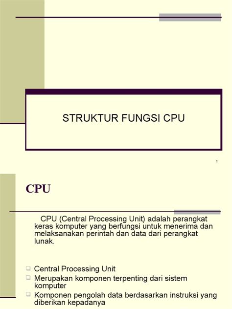 Struktur Dan Fungsi Cpu Pdf