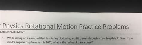 solved physics rotational motion practice problems lar