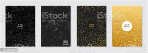 커버 디자인 세트 동적 배경 황금 그런지 텍스처 수직 템플릿 컬렉션 글리터와 기하학적 패턴 브로셔를 위한 창의적인 장식 0명에