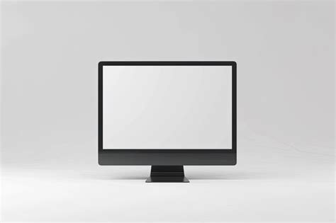 Realistic Computer Monitor Mockup Premium Ai Generated Image