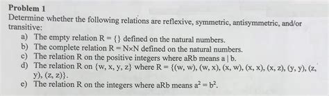 Solved Discrete Mathematics Determine Whether The Chegg