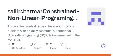 Github Salilrsharma Constrained Non Linear Programing Solver To Solve The Constrained