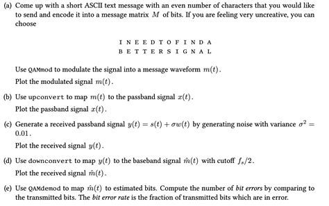 Solved A Come Up With A Short Ascii Text Message With An Chegg Com