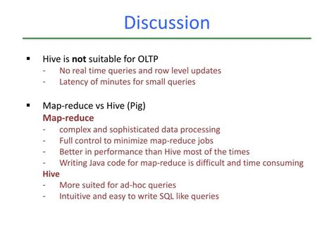 PPT Hive A Warehousing Solution Over A Map Reduce Framework PowerPoint Presentation ID 1632811