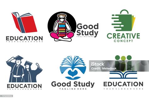 교육 및 로고 세트 교과서 단어 대학원 모자 서점 및 학생을 배웁니다 교육 기호 로고에 대한 스톡 벡터 아트 및 기타 이미지 로고 아이 지구본 Istock