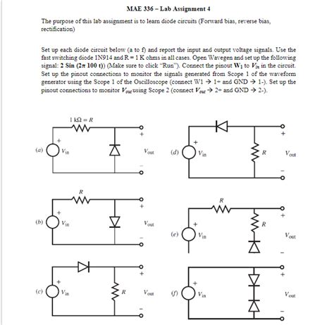 Solved The Purpose Of This Lab Assignment Is To Learn Diode Chegg Com