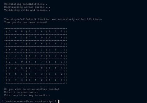 Github Ashu Jha Sudokuscript Sudoku Solver In C Using Backtracking And Hash Maps