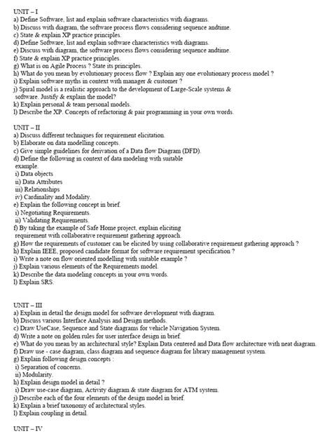 Software Engineering Questions Pdf Conceptual Model Use Case