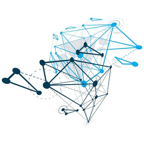 Premium Vector Abstract Geometric 3d Wireframe Object Digital Technology Vector Illustration