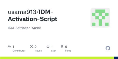 IDM Activation Script IAS Cmd At Main Usama IDM Activation Script GitHub