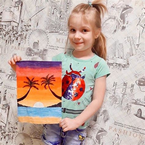 😍Вот такие красивые рисунки получились у юных художников на нашем