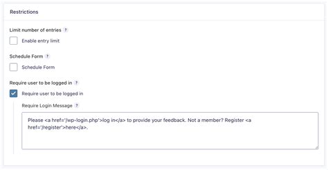 How To Restrict Forms To Logged In Users Gravity Forms Documentation