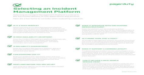 Pdf Selecting An Incident Management Checklist Dokumentips