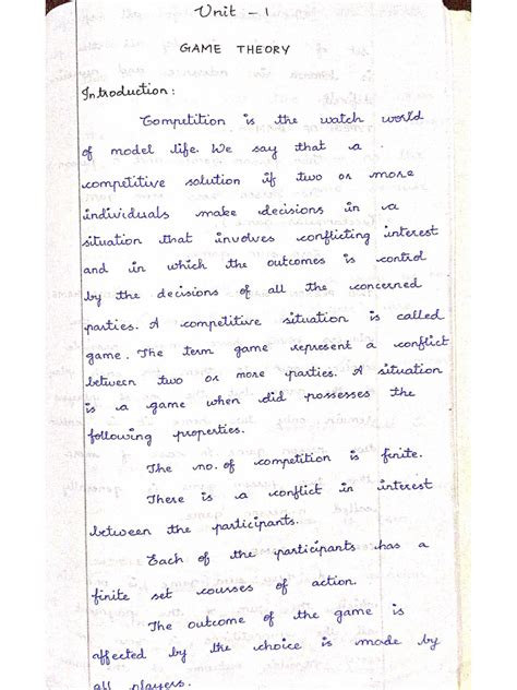 Unit 1 Game Theory Pdf