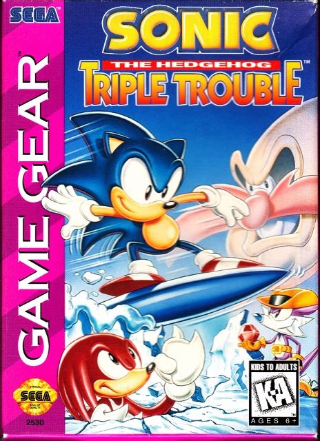 Sega Game Gear Sonic The Hedgehog Triple Trouble Front Cover 464×640