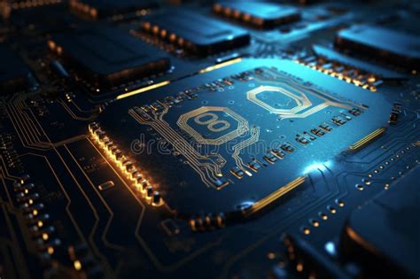 Ai Supercomputer Chrome Insane Level Of Detail Throughout Circuitry By