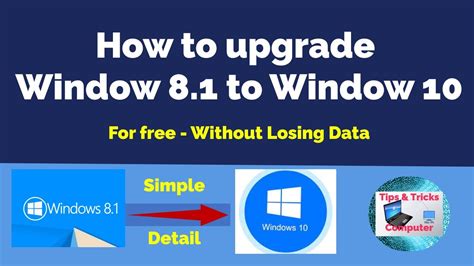 How To Upgrade Windows 8 8 1 To Windows 10 Upgrade To Win 10 From Win 8 1 For Free Youtube