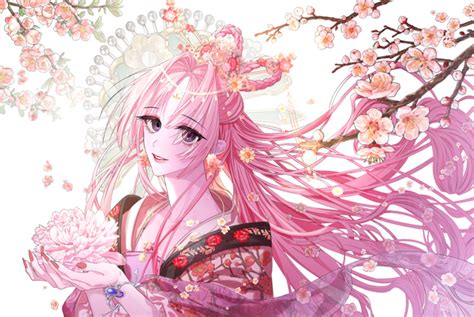 동양풍 장신구와 꽃 세트 픽셀플러스