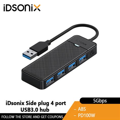 IDsonix 4 Port USB HUB Multiport HUB Splitter 5Gbps USB 3 0 High Speed Type C Docking Station