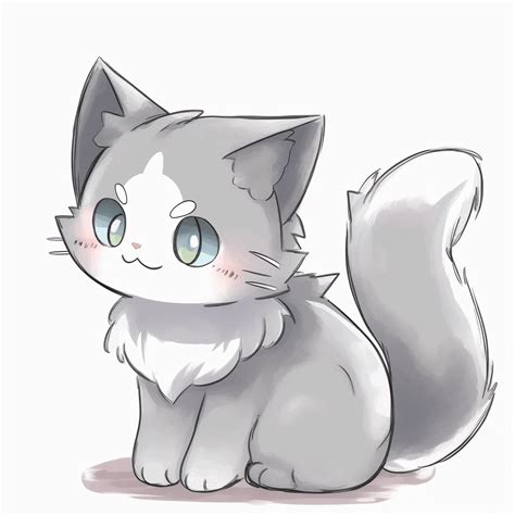 Boutique De Rbonville Redbubble Cute Anime Cat Kitten Drawing