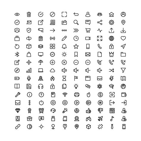 user interface icon set 23547368 vector art at vecteezy
