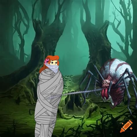 Aloha Daphne Blake Cocooned By Giant Spider By Lukereigns On Deviantart