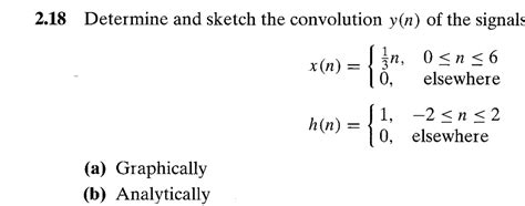 Solved 218 Determine And Sketch The Convolution Yn Of The