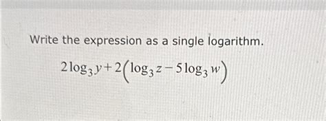 solved write the expression as a single