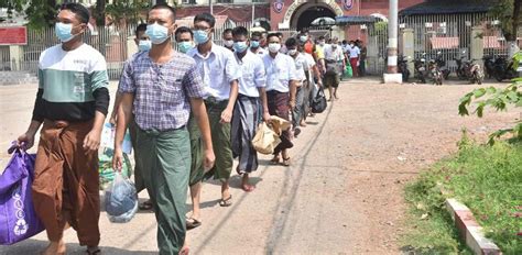 တိုင်းဒေသကြီး ပြည်နယ် အသီးသီးရှိ အကျဉ်းထောင် အချုပ်ထောင် အသီးသီးမှ အကျဉ်းကျခံနေရသူများကို ပြစ်ဒဏ