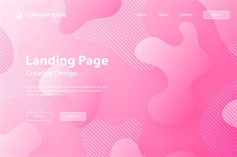 방문 페이지 템플릿 핑크 그라데이션 배경에 유체 모양이 있는 추상설계 자홍색에 대한 스톡 벡터 아트 및 기타 이미지 자홍색 질감 가상현실 Istock