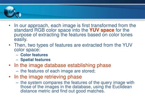 Ppt Color Histogram And Discrete Cosine Transform For Color Image