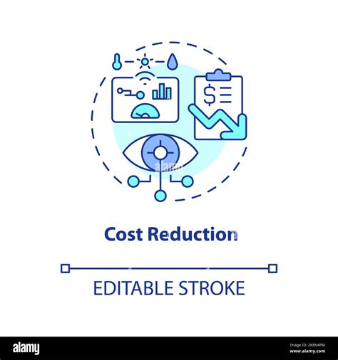 Cost Reduction Concept Icon Stock Vector Image And Art Alamy