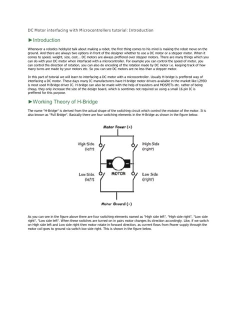 pdf dc motor interfacing with micro controllers tutorial dokumen tips