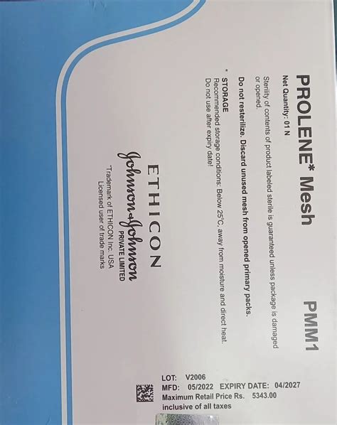 Prolene Mesh 15x15 At ₹ 3500 Piece Monofilament Polypropylene Surgical Mesh In Bengaluru Id