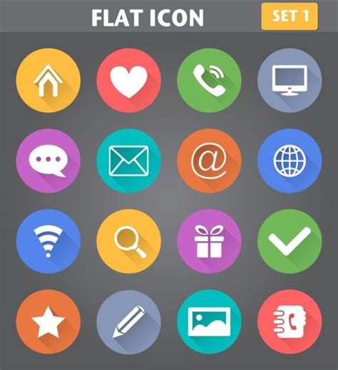 Numbers And Mathematical Icons Set In Flat Style With Long Shado Stock Vector By ©ankudi 42337985