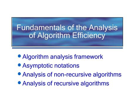 ppt fundamentals of the analysis of algorithm efficiency powerpoint