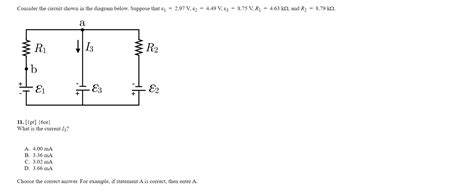 Solved Consider The Circuit Shown In The Diagram Below Chegg