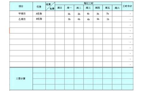 员工工时表模板 简单工时表模板 工时表模板 第7页 大山谷图库
