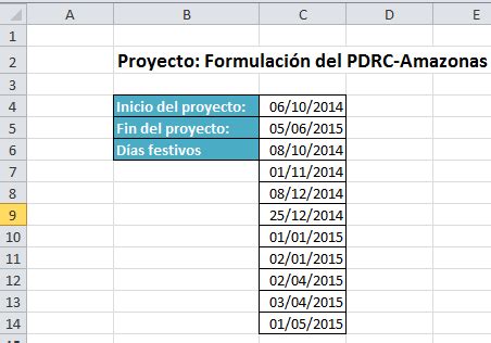Función DIAS LAB Excel Avanzado