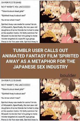 Tumblr User Calls Out Animated Fantasy Film Spirited Away As A Metaphor For The Japanese Sex