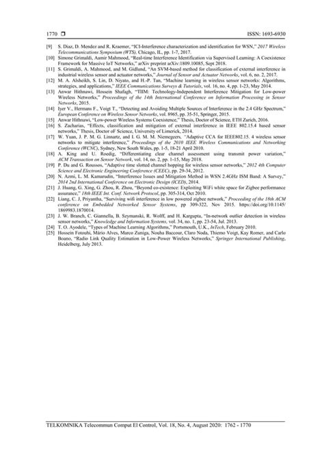 Machine Learning Based Lightweight Interference Mitigation Scheme For Wireless Sensor Network Pdf