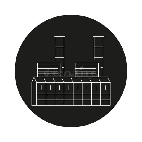 Thermal Power Plant Color Line Icon Alternative Energy Source Stock Illustration Illustration