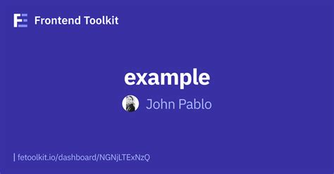 example frontend toolkit